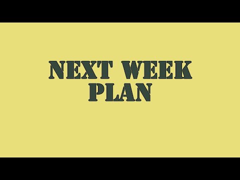 Next week plan | #weekend #dare - YouTube