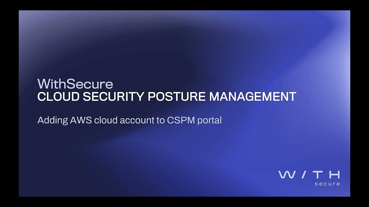 Demo: How to connect CSPM to your AWS account - YouTube