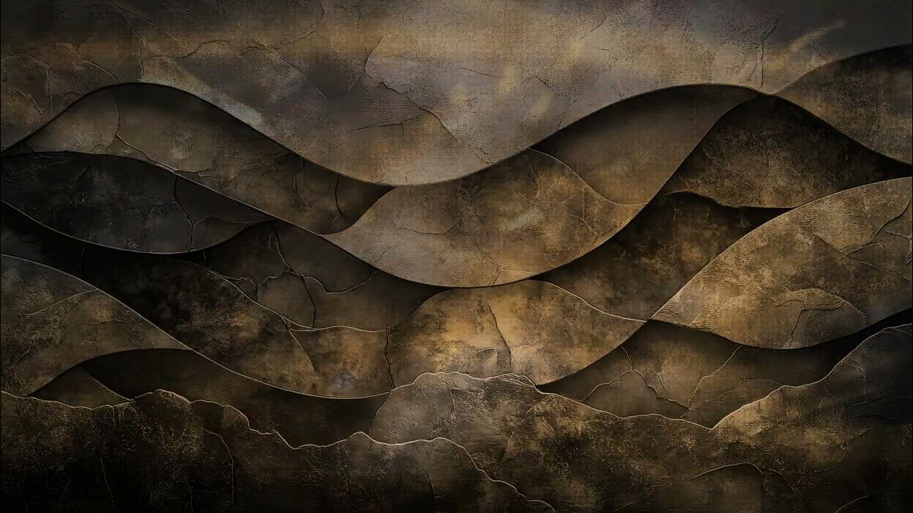Abstract Wave Pattern Gold and Black Live Wallpaper: 4K Frame TV Art ...