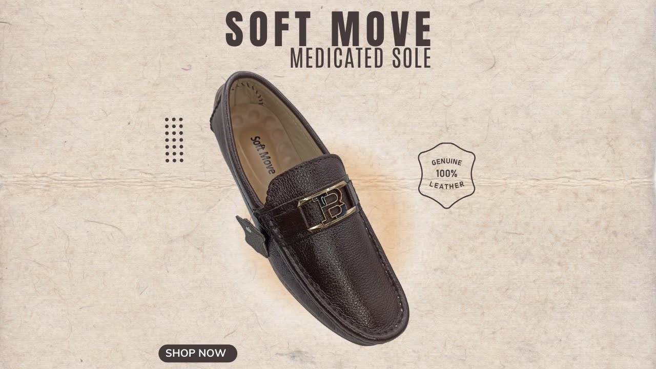 Soft Move Medicated Sole Brown Leather Loafer Moza Unboxing - SML085 ...
