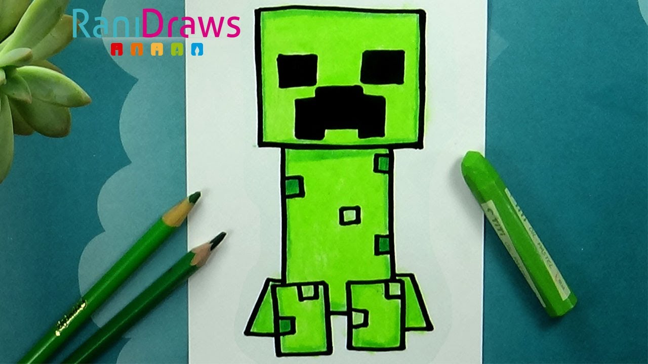 Cómo dibujar un CREEPER (Minecraft) - Paso a paso - YouTube
