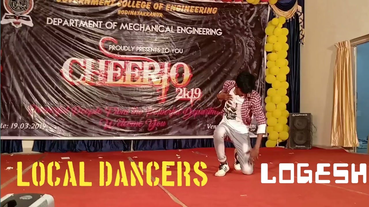 Tamil solo dance stage performance- Local Dancers- Logesh- GCE Bodi ...