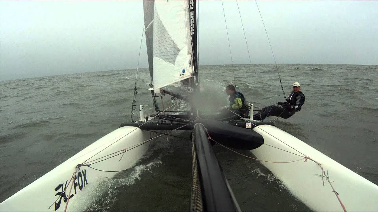 Racing the waves - Hobie Fox - YouTube