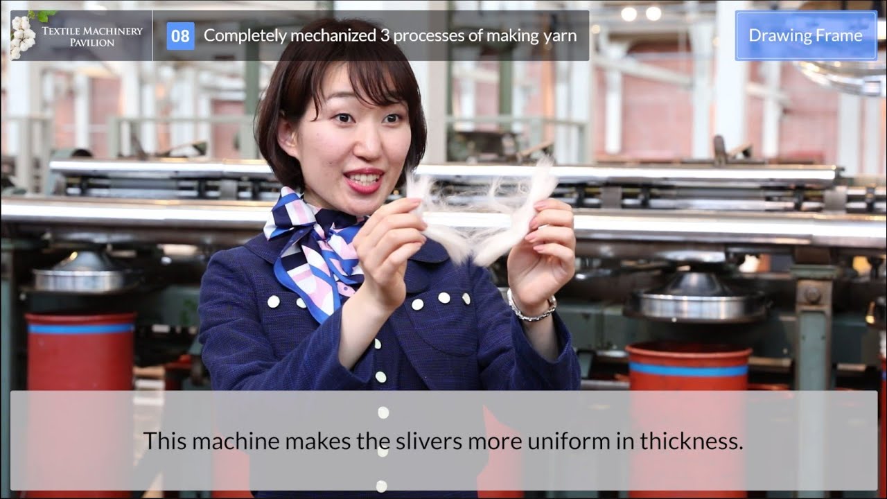 [8/13]Completely mechanized 3 processes of making yarn《Textile ...