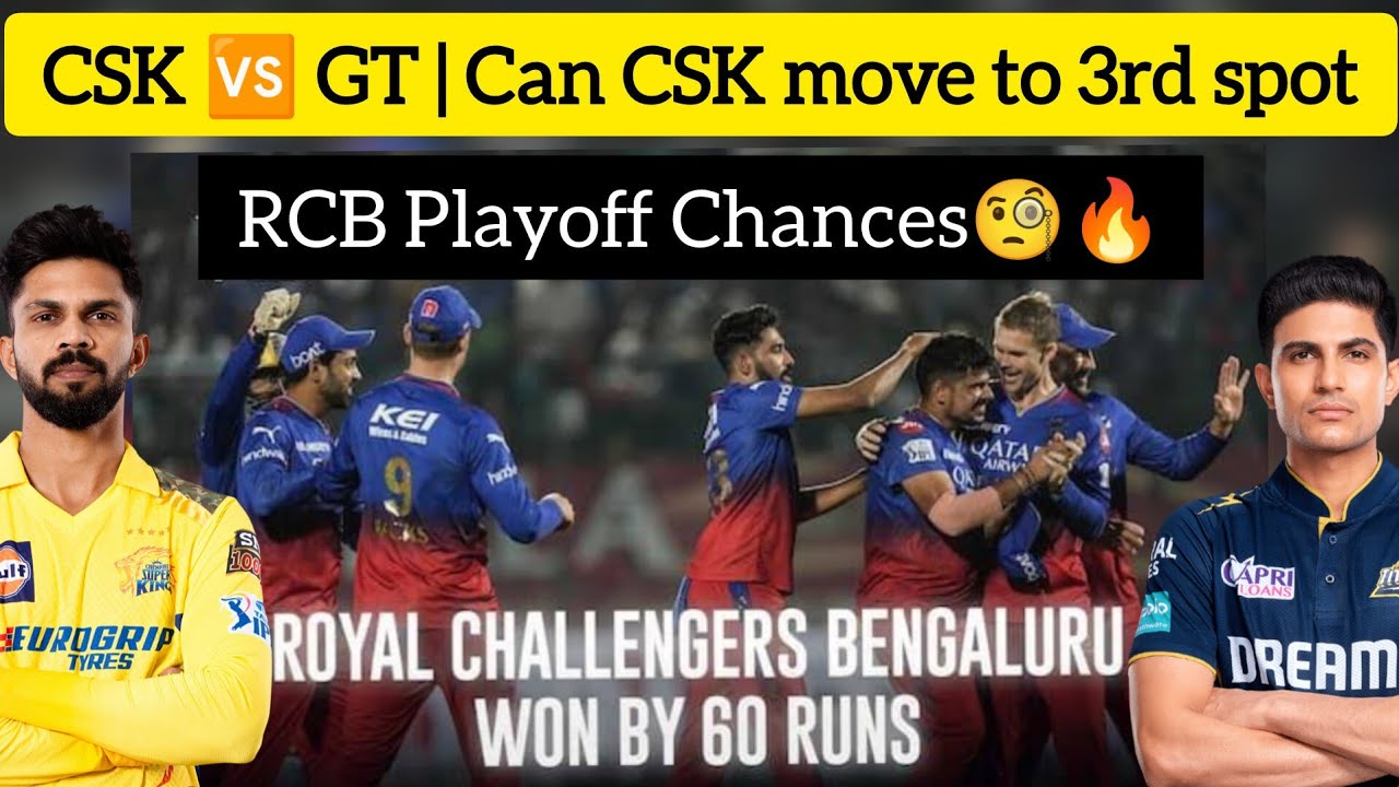 RCB playoff chances & CSK vs GT Preview | IPL 2024 - YouTube