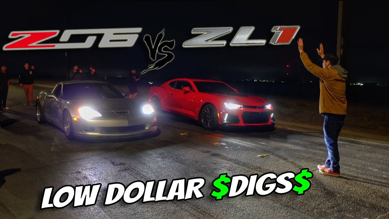 C6 Z06 vs 6 Speed Camaro ZL1 **INTENSE RACES!** - YouTube