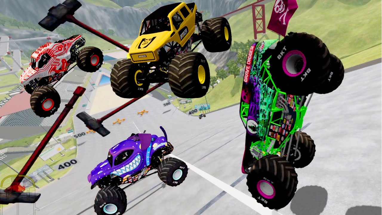 Monster Jam | Monster Trucks | High Speed Monster Jam Crashes ...