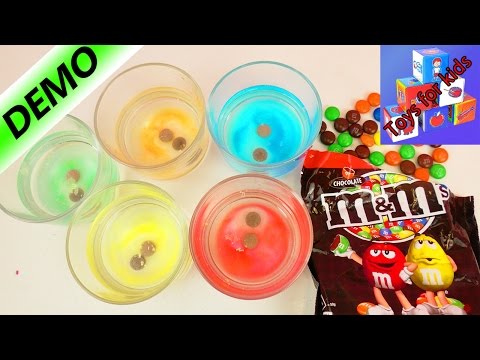 Peeling off the M on M&Ms - CHOCOLATE EXPERIMENT - Make food coloring - Demo