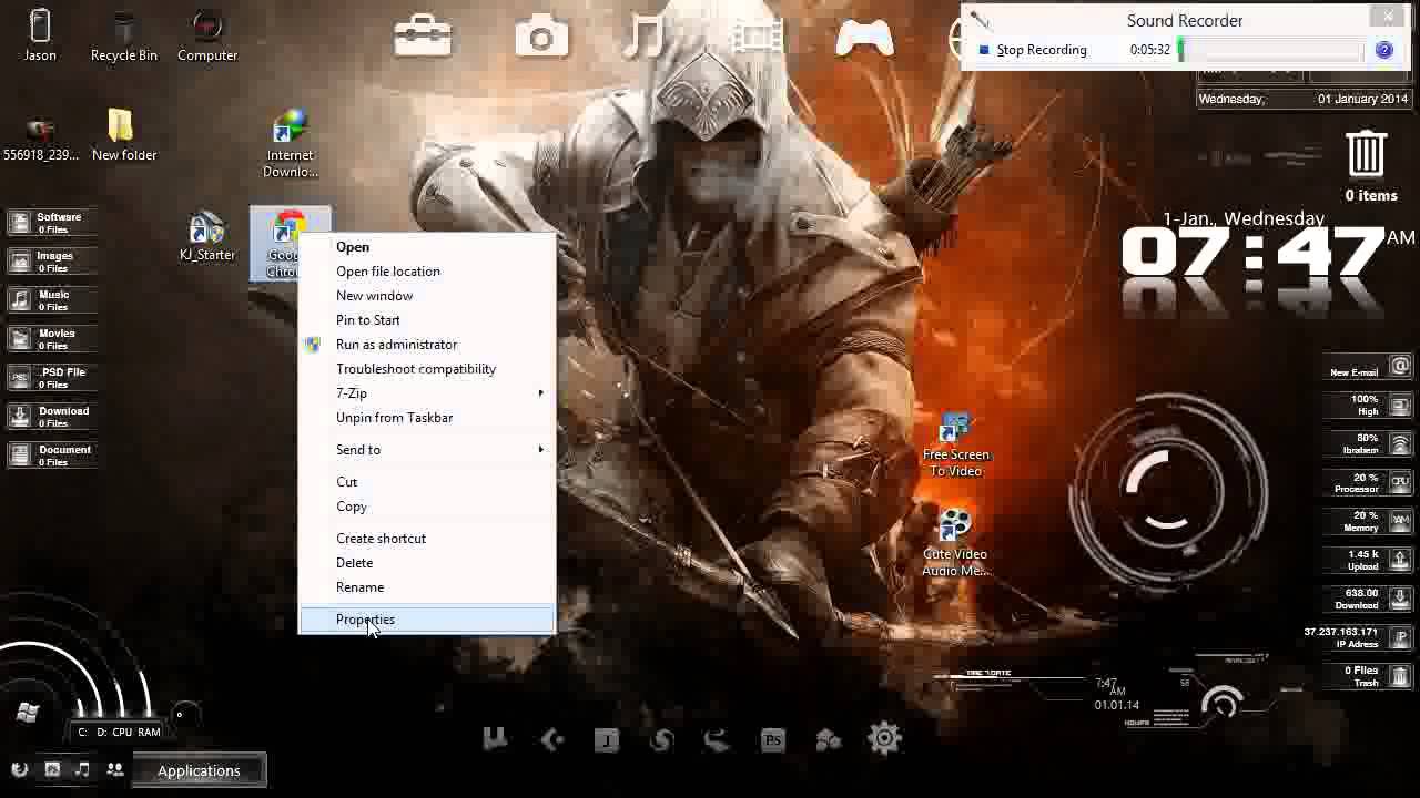 How to make Rainmeter icons work كيفية التعديل على ايقونات الراينميتر ...