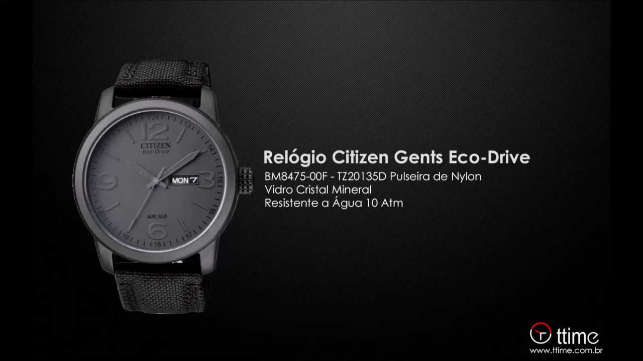 RELÓGIO CITIZEN GENTS ECO-DRIVE BM8475-00F - TZ20135D - YouTube
