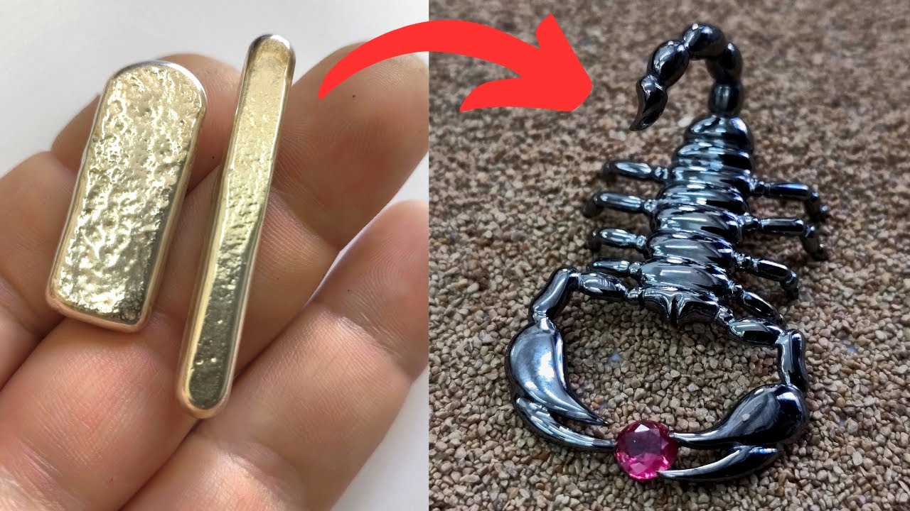 Handmade Silver Scorpion Pendant With 0.90ct Ruby (Using Only Hand ...