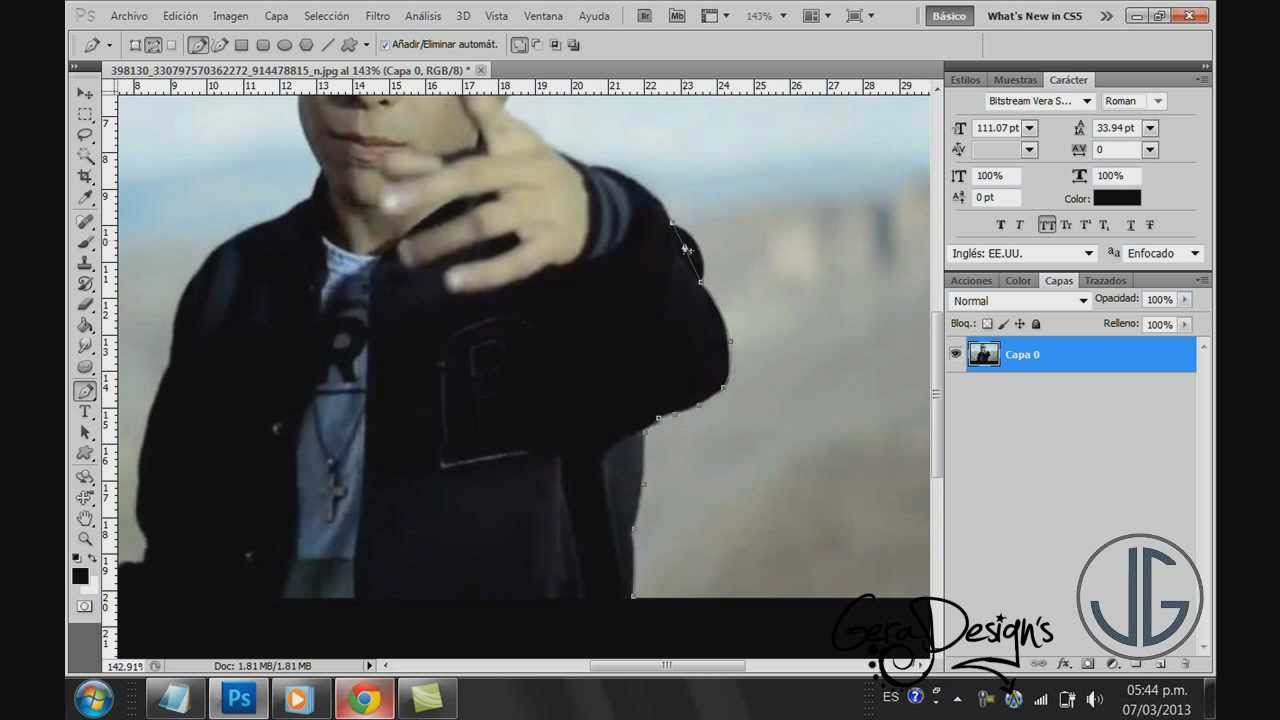 Tutoria: Recortar una persona de una foto - GeraDesign's - YouTube
