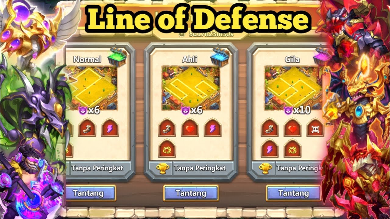 CASTLE CLASH LINE OF DEFENSE | REWARD BATU JIWA | CASTLE CLASH KUNG FU ...