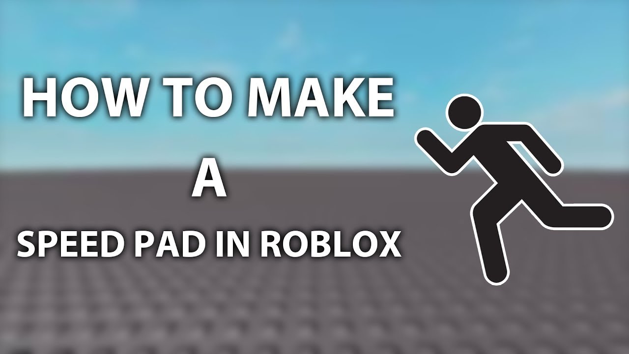 How to make a Speed Pad in Roblox Studio! - YouTube
