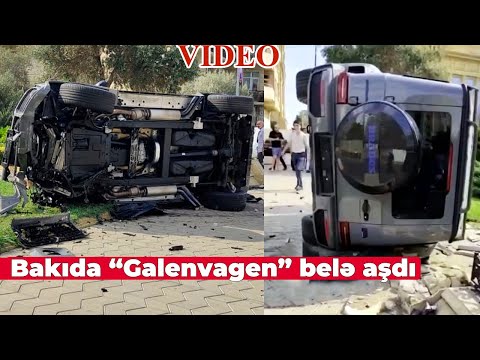 Bakıda “galenvagen” belə aşdı - Hadisə yerindən VİDEO