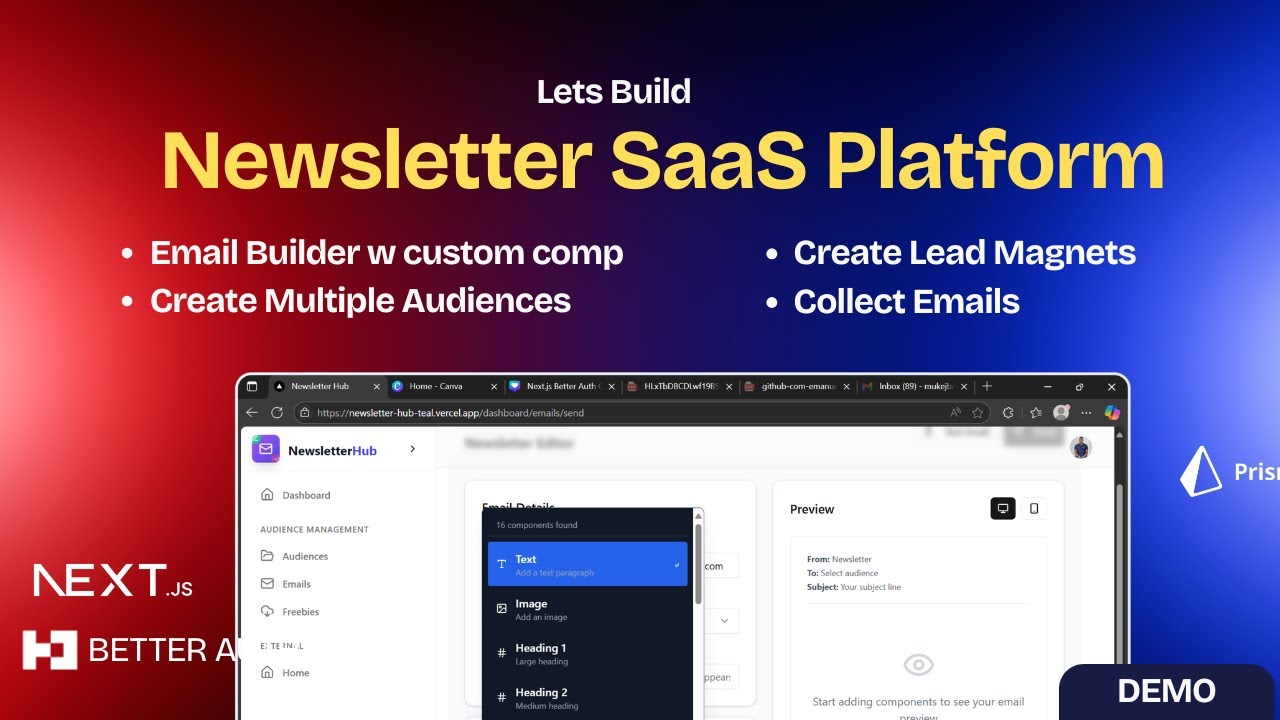 Newsletter SaaS Platform Demo - Complete Feature Walkthrough (Lead ...