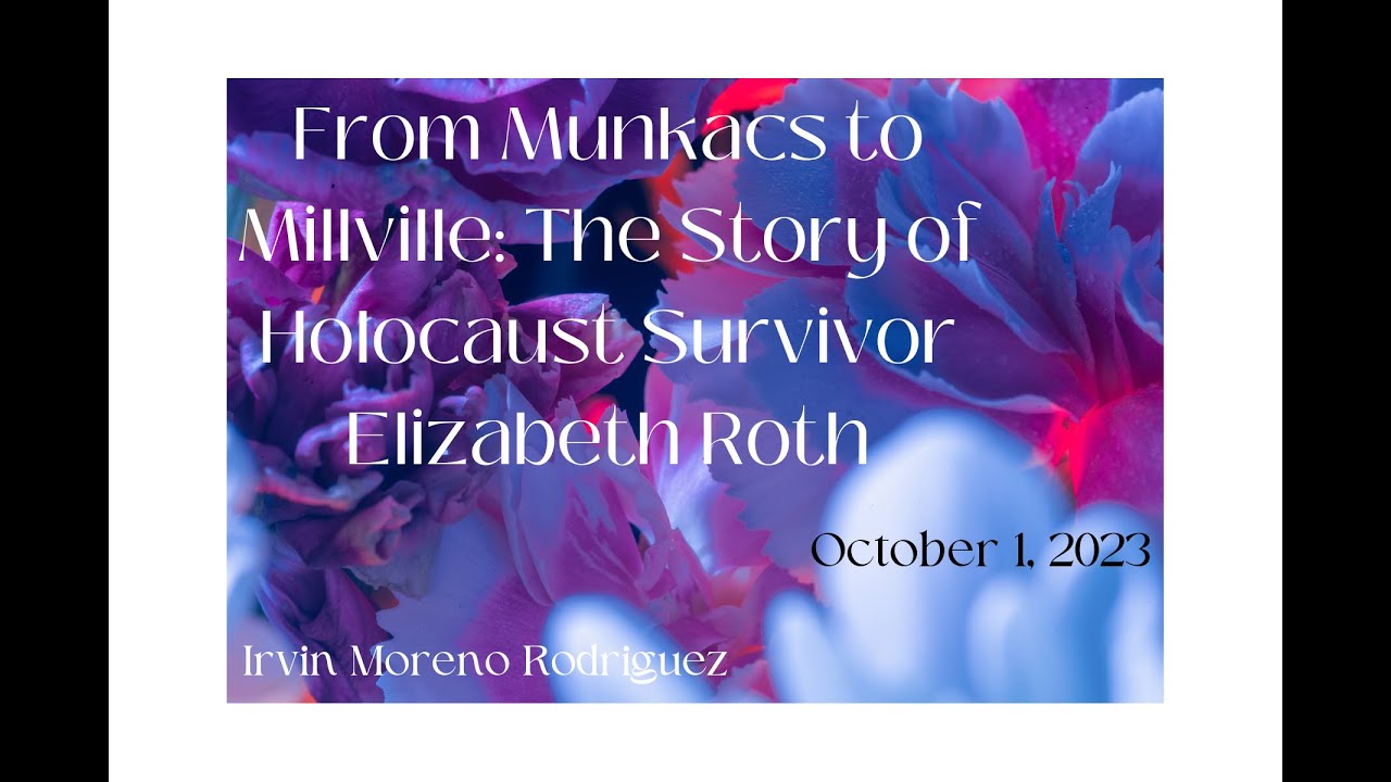Sunday, October 1, 2023: From Munkacs to Millville: The Story of ...
