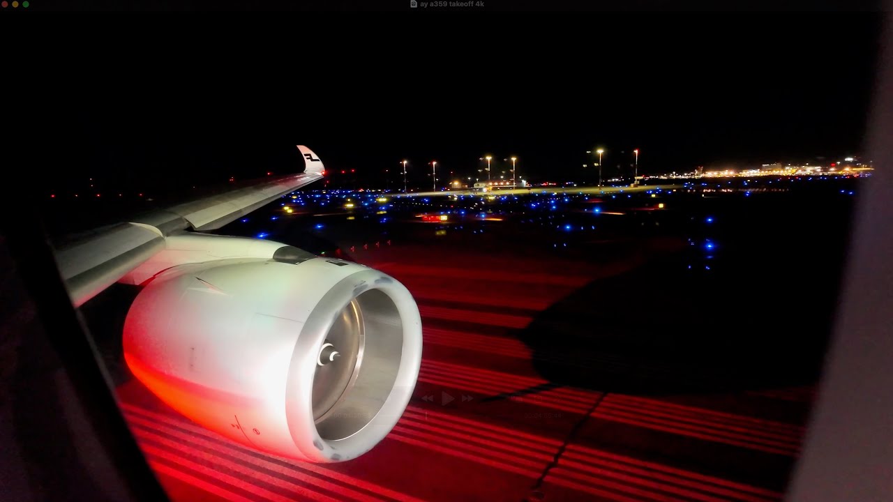 Epic Night Finnair Airbus A350-900 takeoff in Helsinki Airport - YouTube