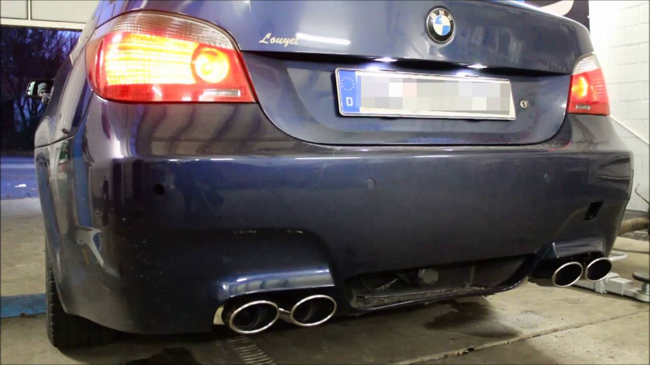 Underground Exhaust BMW E60 525d Diesel Sound Duplex Sportauspuff + TÜV ...