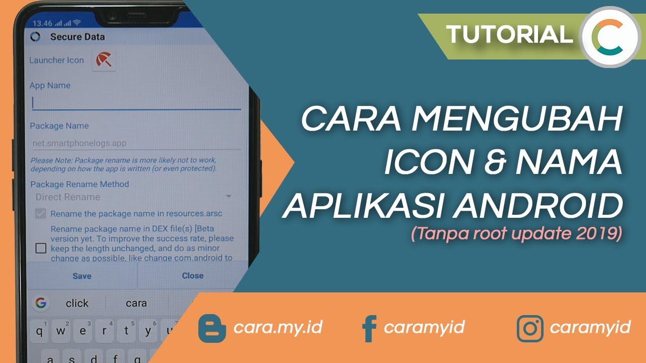 Cara Mengubah Icon dan Nama Aplikasi Android - YouTube
