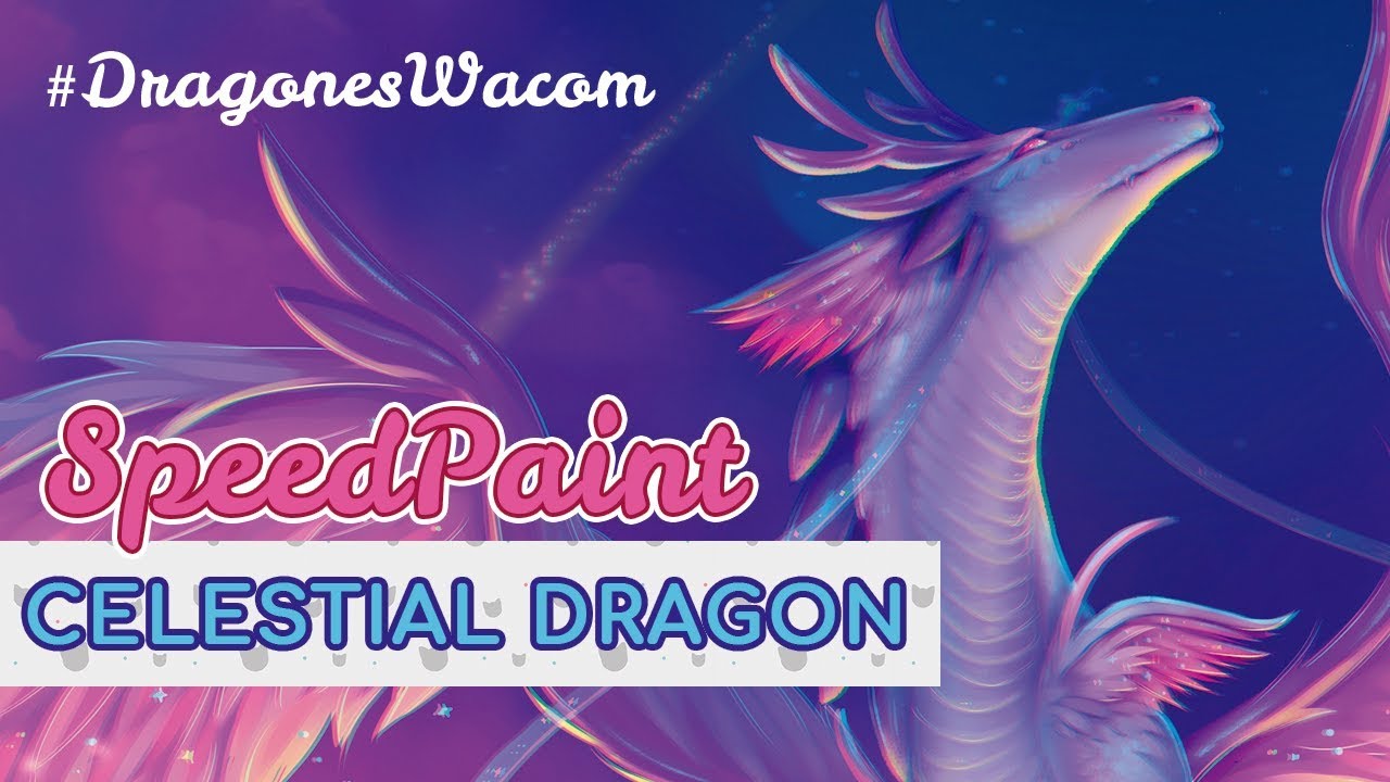 [SpeedPaint] Celestial Dragon I #DragonesWacom - YouTube