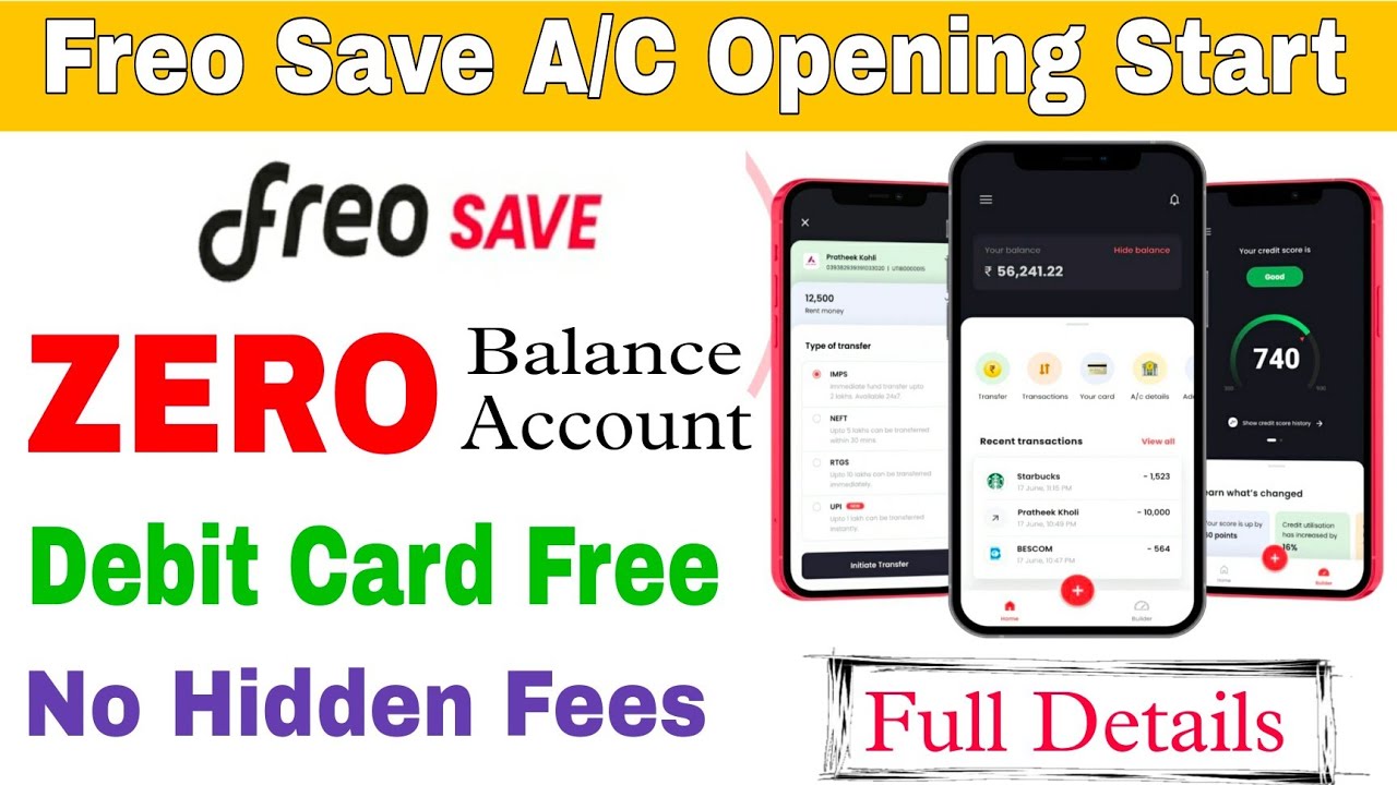 Freo Save Zero Balance Account Opening || Free Visa Debit Card || Freo ...