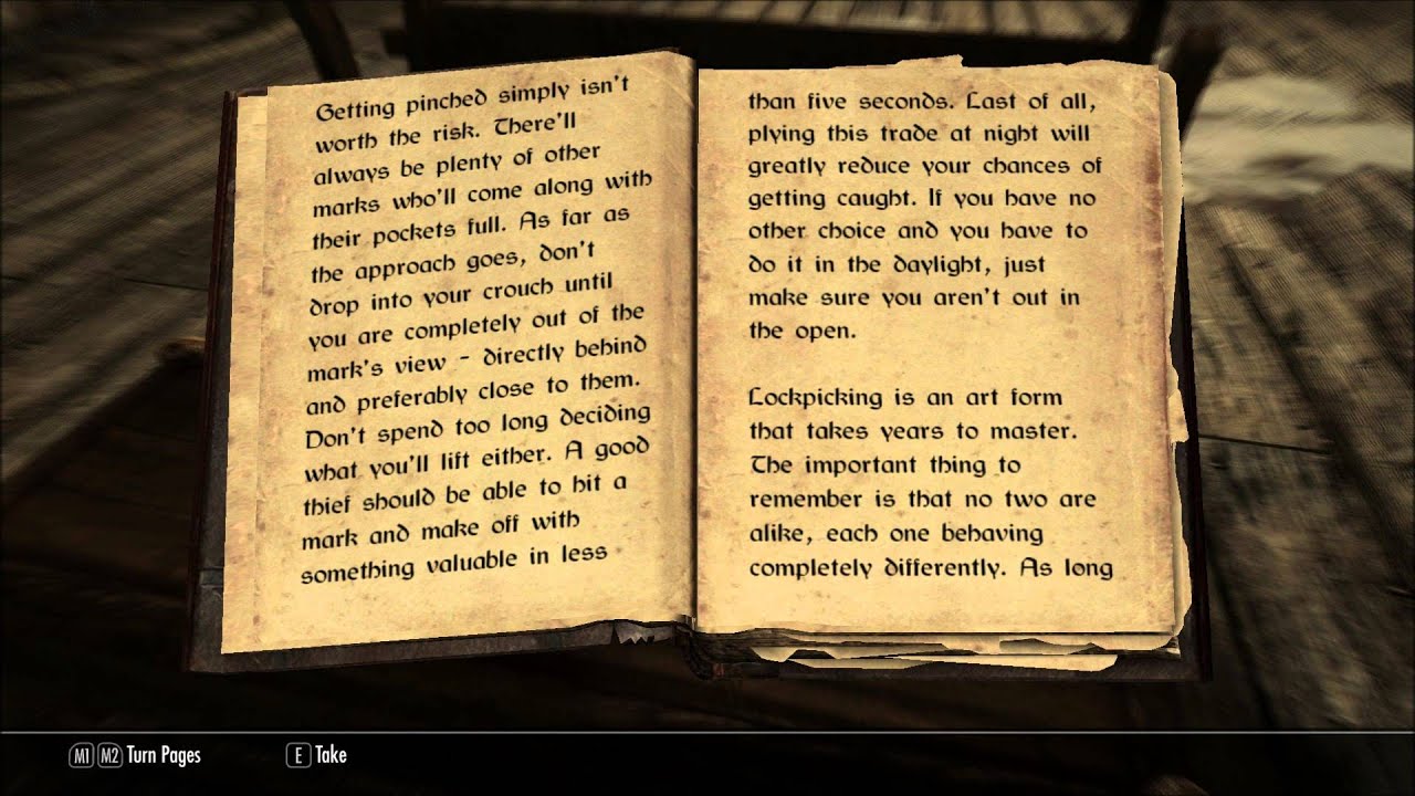 Let's Read Guide to Better Thieving (Let's Read The Books of Skyrim ...