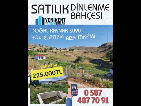 KAYNAK SULU ELEKTRİKLİ 700m2 YOL YANI SATILIK DİNLENME BAHÇESİ