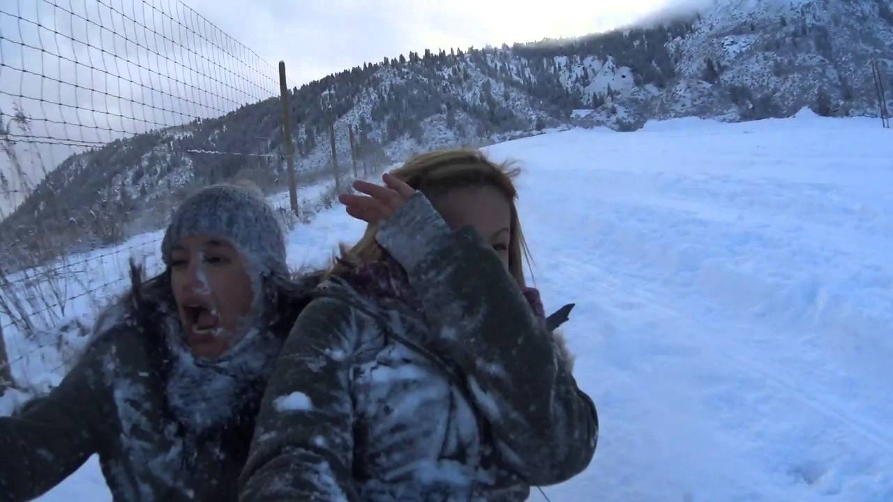 Two Girls on a Sled - YouTube