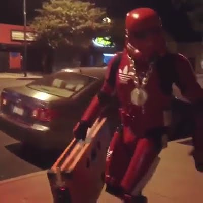 Star wars stormtrooper with Ghetto blaster - YouTube