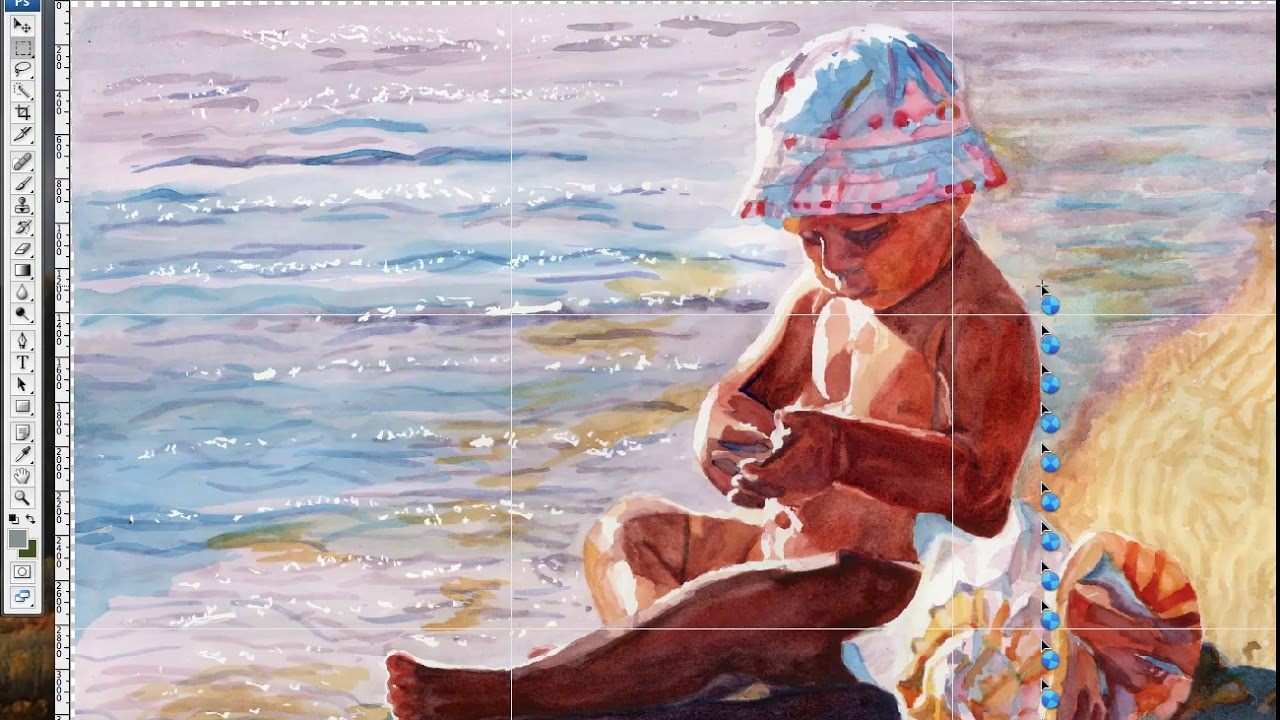 Use Photoshop to Scan Large images by scanning and merging - YouTube