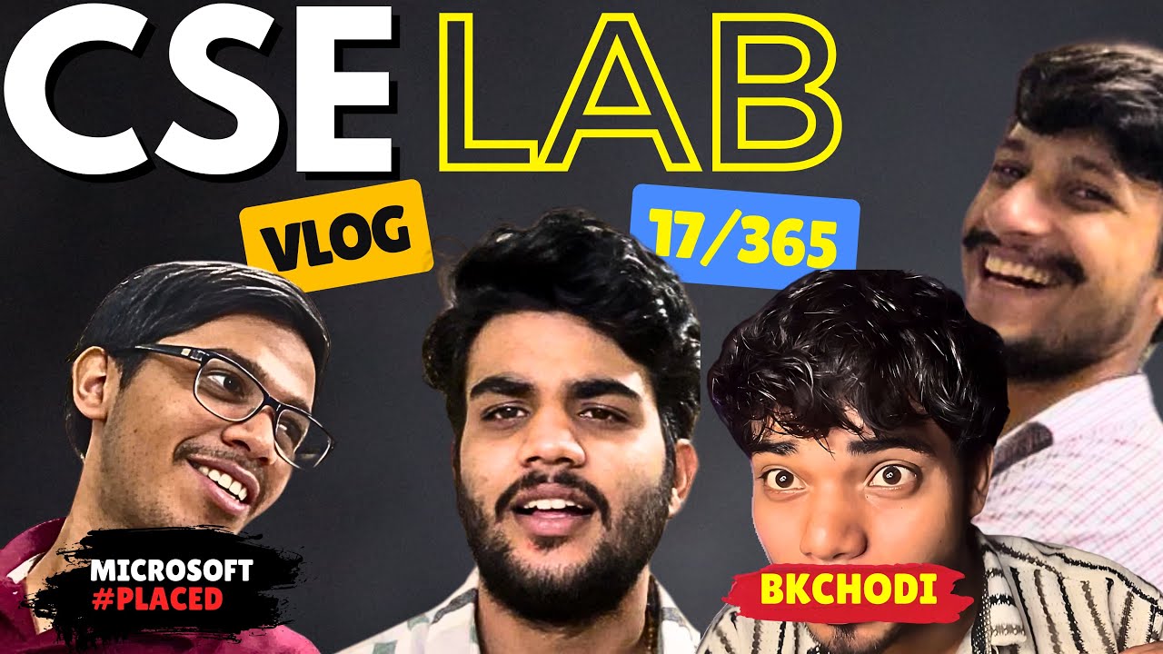 CS Engineering Lab of nit Durgapur | IIT/ NIT to Microsoft | Vlog 17/ ...