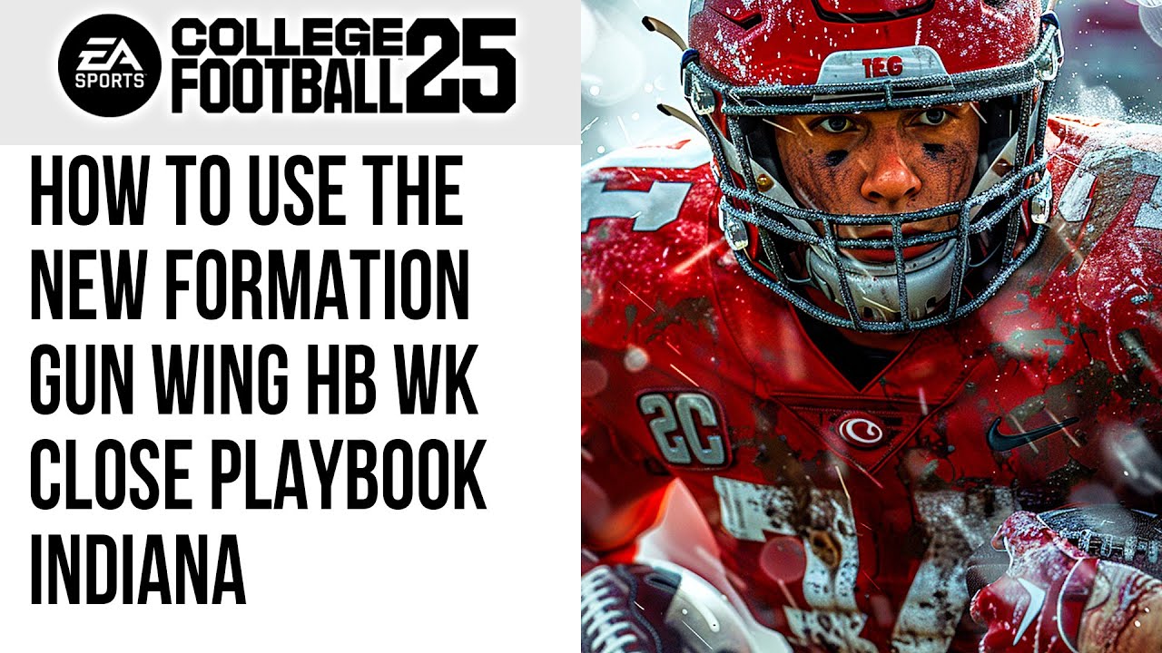 How to use the new formation Gun Wing HB WK Close Playbook Indiana ...