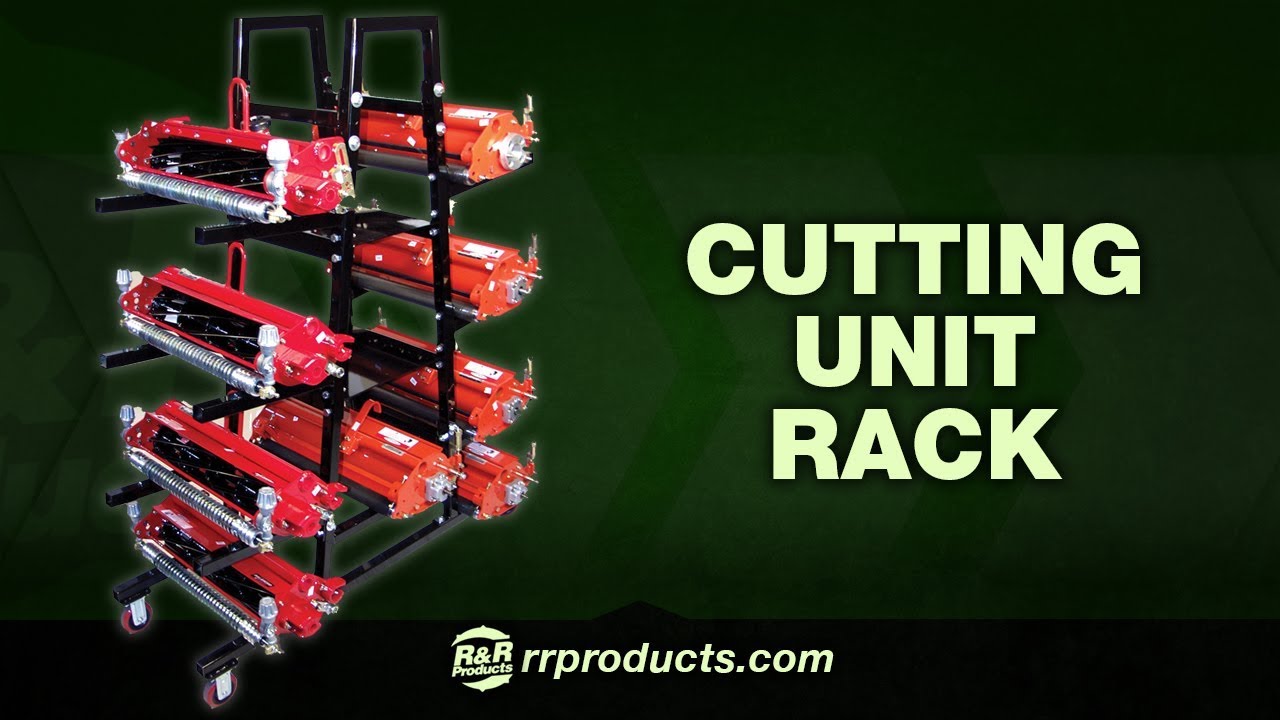 R&R Products - Greensmower Cutting Unit Rack - YouTube