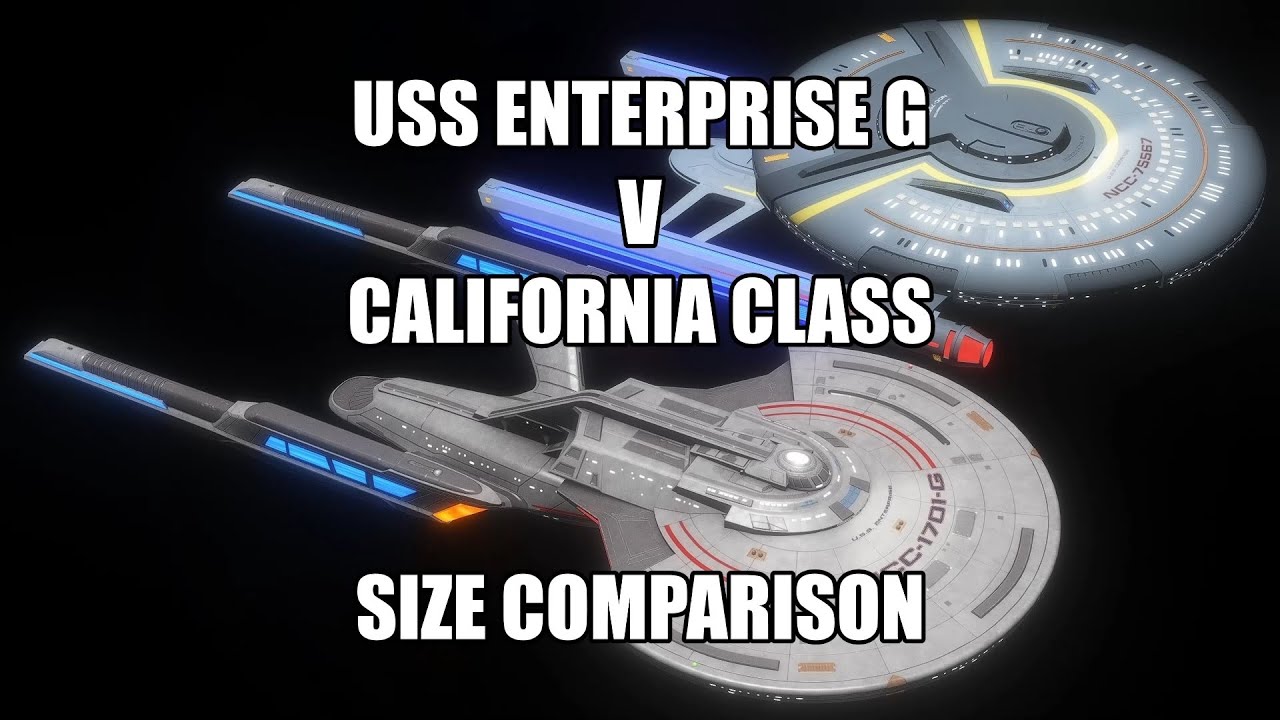 USS Enterprise G v California Class Size Comparison - YouTube