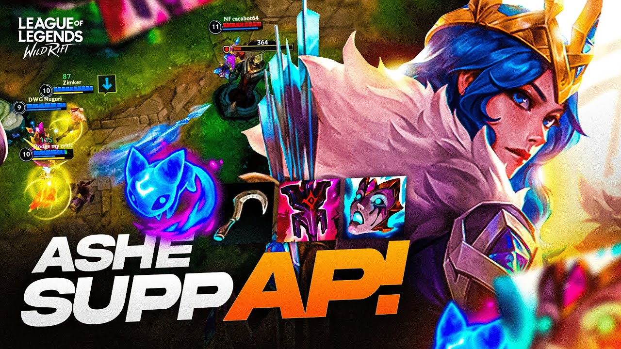ASHE SUPORT AP EN #wildrift!! ES META?? LA MEJOR BUILD Y RUNAS - YouTube