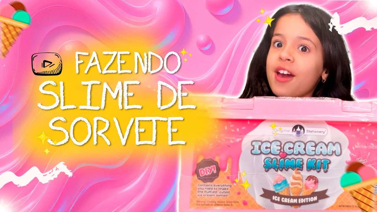 🍦🎨 Fazendo Slime de Sorvete Super Cheiroso e Divertido! | Maria Isis ...