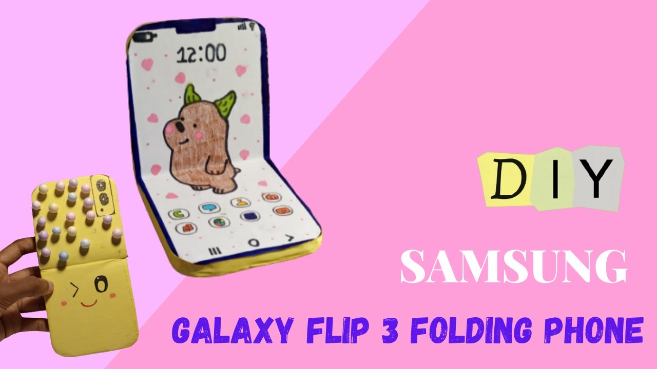 DIY Samsung Galaxy Z Flip 3 Mobile Phone / How to make a Folding Mobile ...