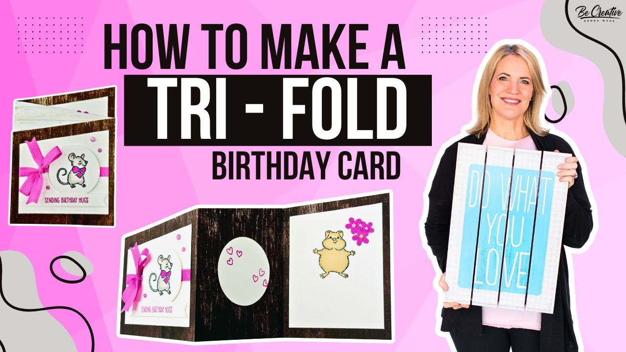 Elegant & Easy Birthday Tri-Fold Card Tutorial in Minutes! | 5 Minute ...