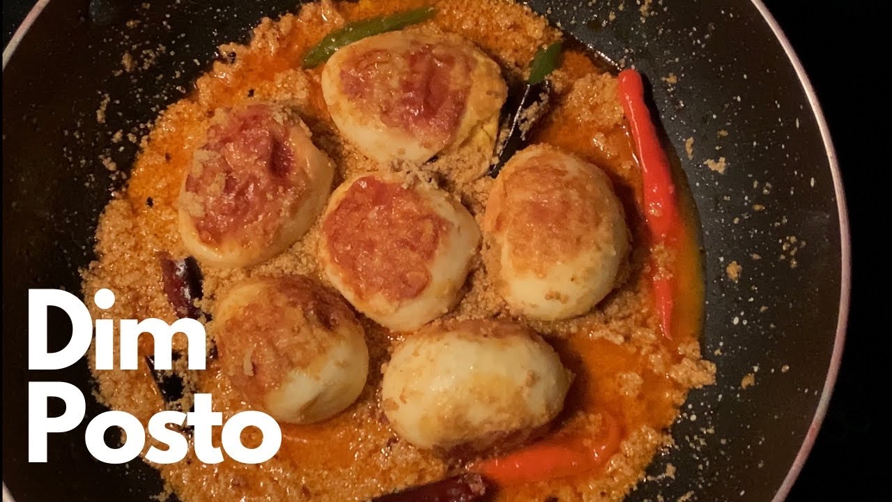 Dim Posto | Fried eggs in poppy sauce | ডিম পোস্ত - YouTube