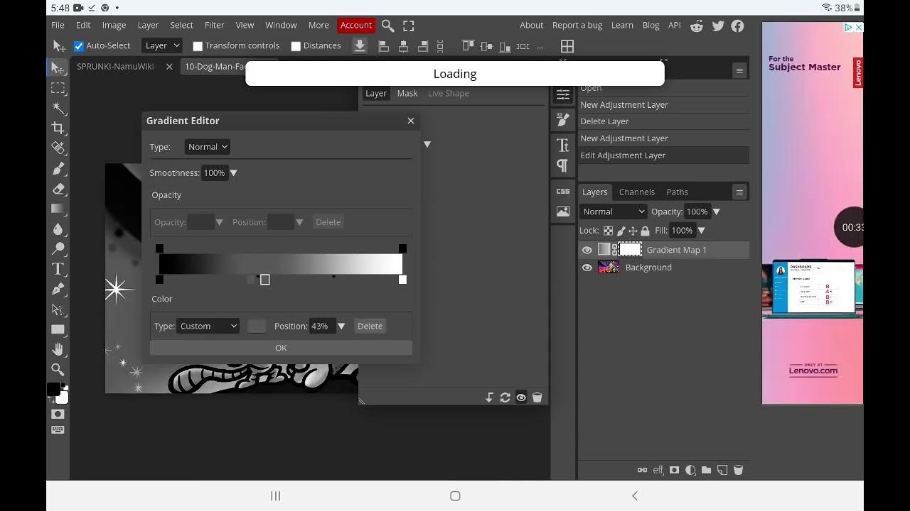 How To Make G Major Gradient Map On Photopea - YouTube