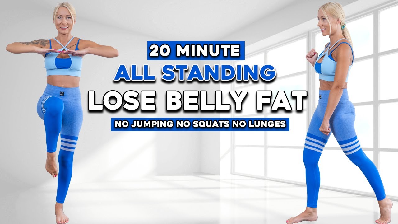 20 Min Small Waist & Flat Belly in 7 Days Standing Abs Workout No Squat ...