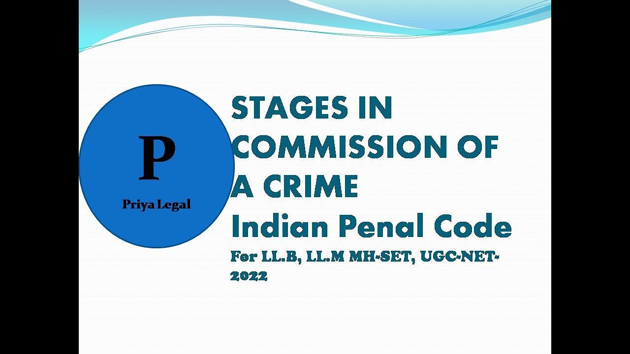 Stages in commission of crime | Four Stages | I.P.C | LLB | LLM| MH-SET ...