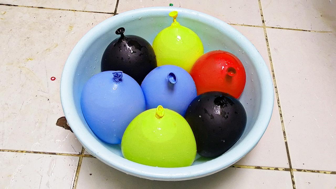 Pop Colorful Water Balloons | Popping Balloons - YouTube