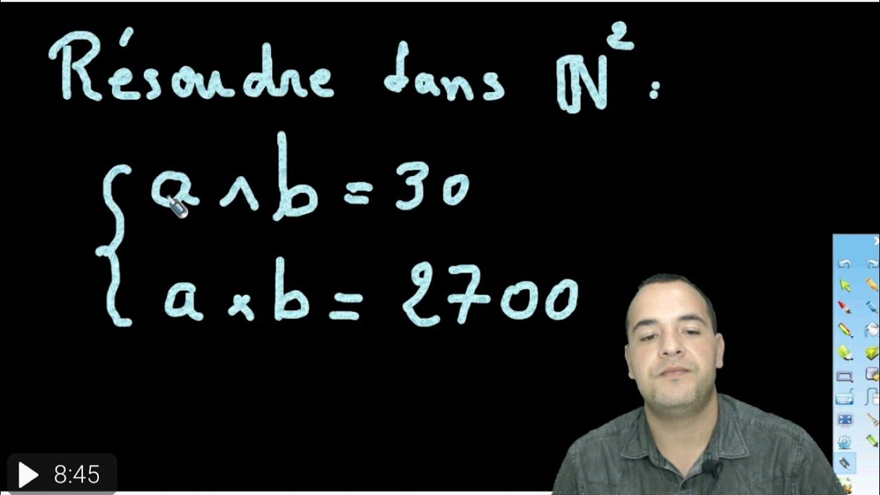 Comment résoudre un système avec pgcd tronc commun science - YouTube