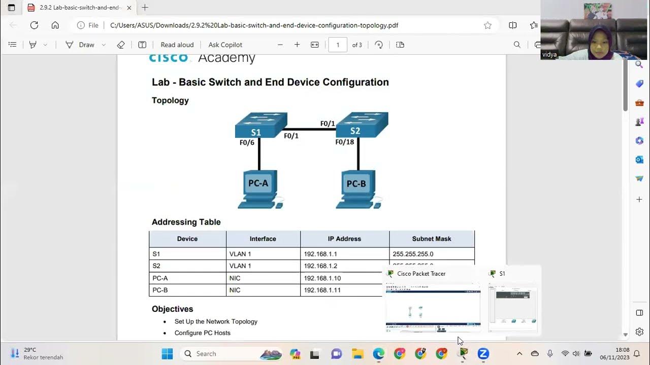 Basic Switch and End Device Configuration - YouTube