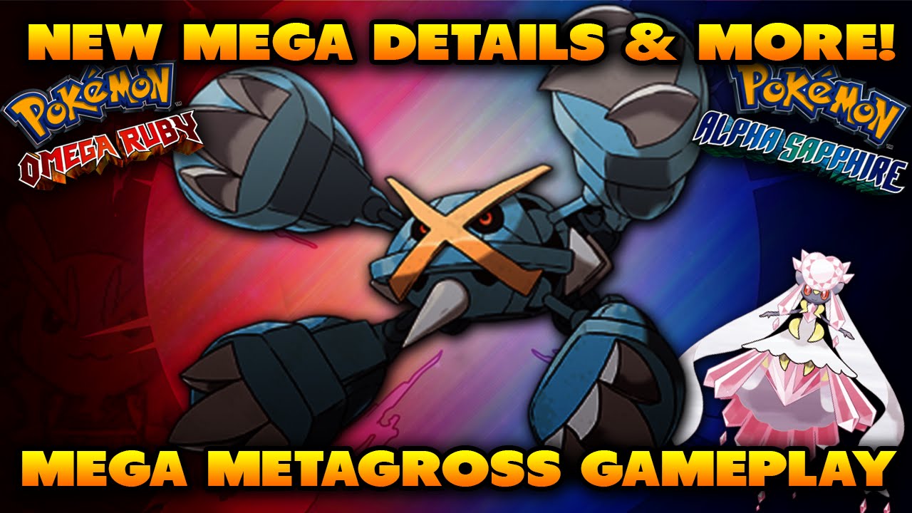 New Mega Evolution Details & Mega Metagross Gameplay - Pokemon Omega ...