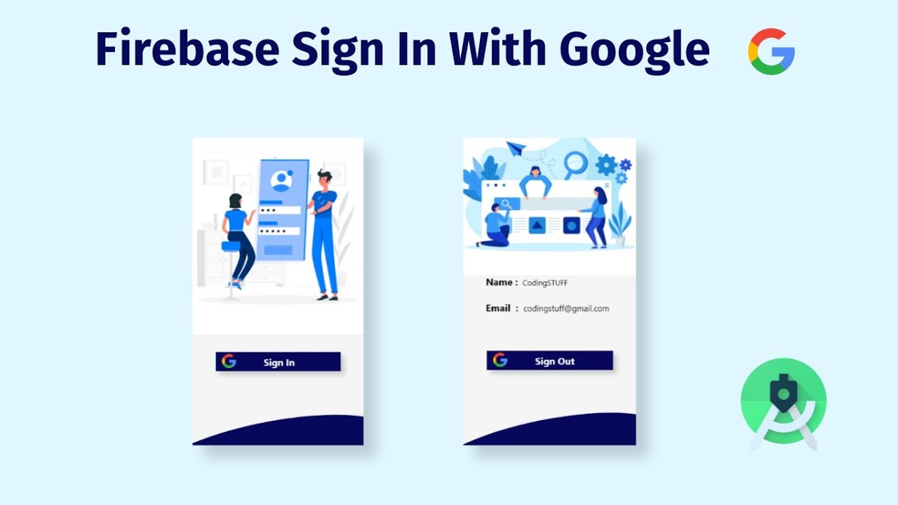 Firebase Sign In With Google ( With SHA 1 ) (Complete Steps 2020) - YouTube