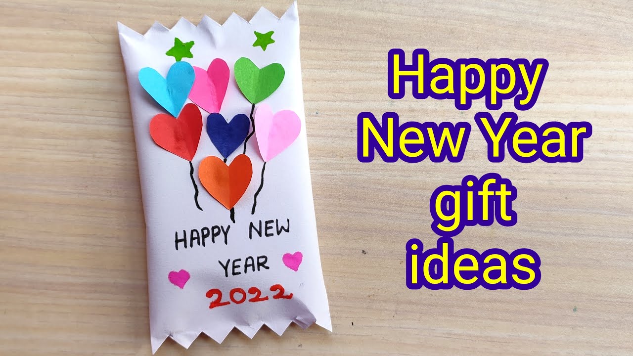New Year gift card making easy | New Year greeting card making | Happy ...