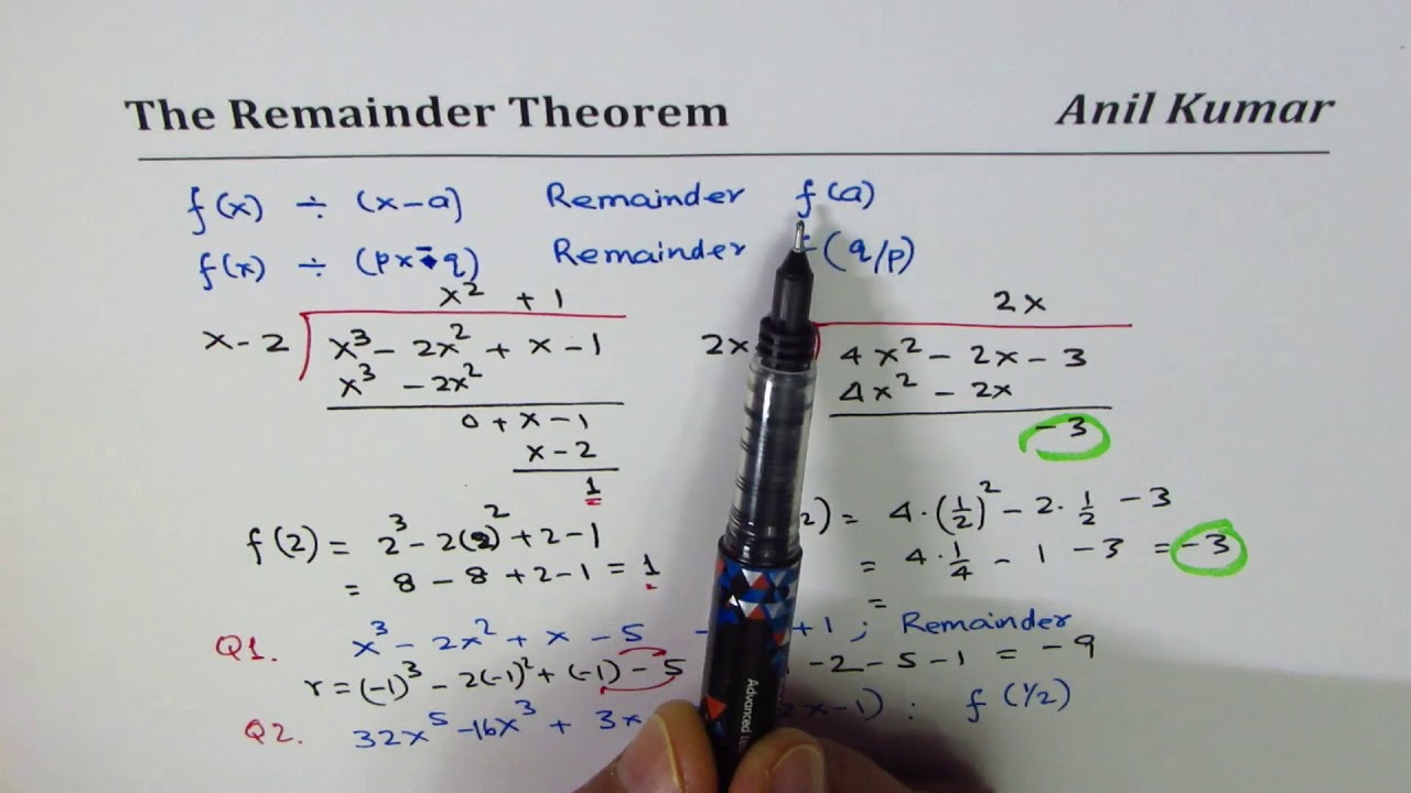 Remainder Theorem With Examples When Divided By Quadratic Function remainder-theorem-with-examples-when-divided-by-quadratic-function